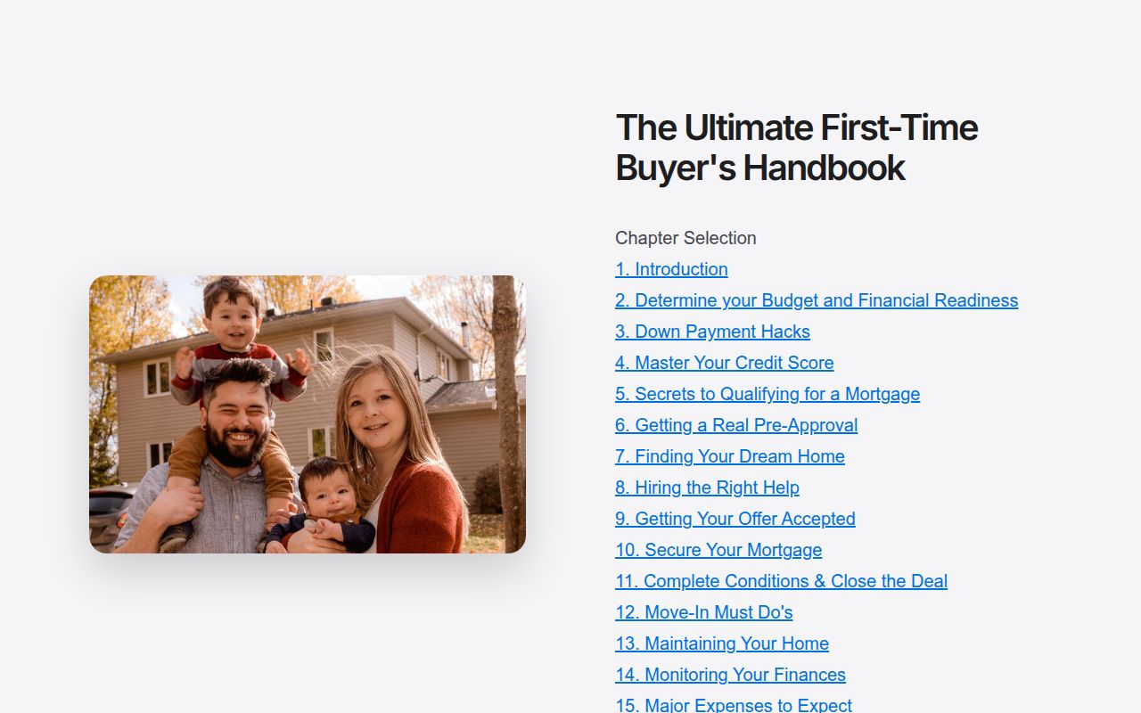 Your Ultimate First-Time Home Buyer Handbook